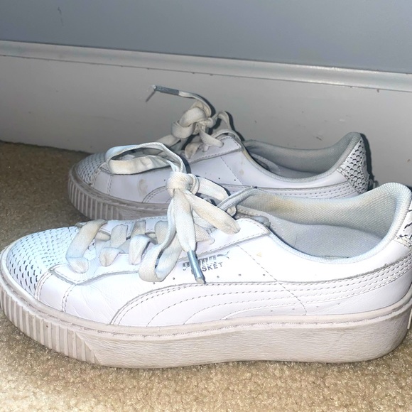 Puma | Shoes | Puma Womens White Platform Sneaker | Poshmark